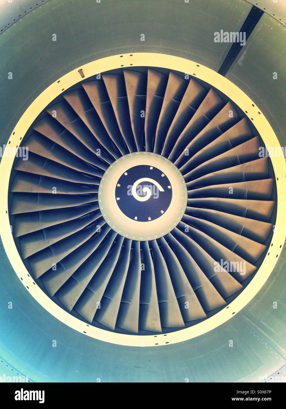 Jet engine compressor blades Stock Photo - Alamy