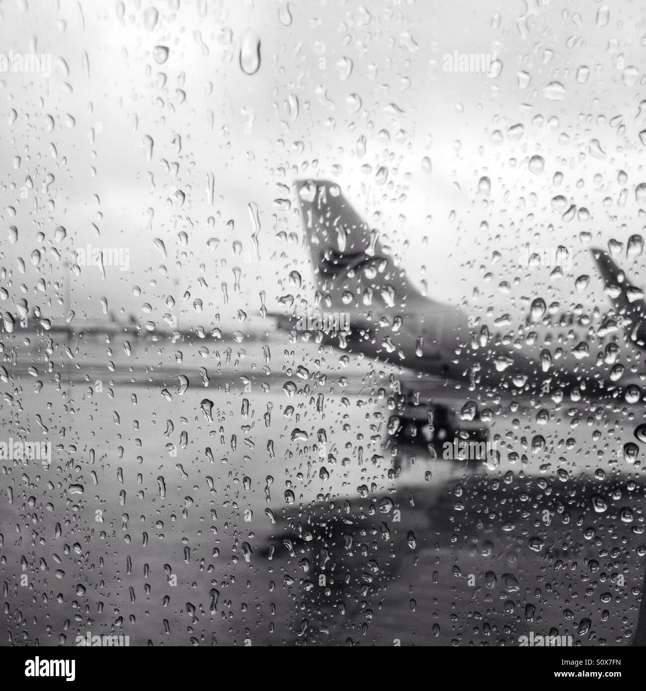 Flight on a rainy day Stock Photo - Alamy