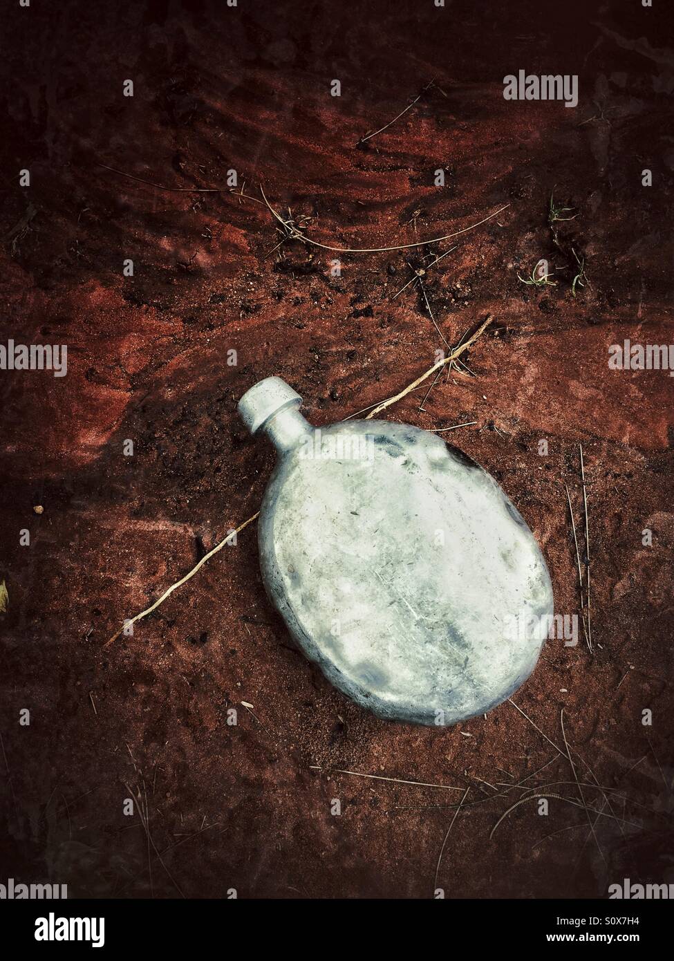 Old drinking flask Stock Photo - Alamy