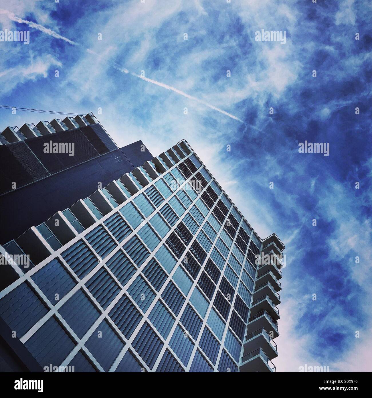A skyscraper and blue sky Stock Photo - Alamy