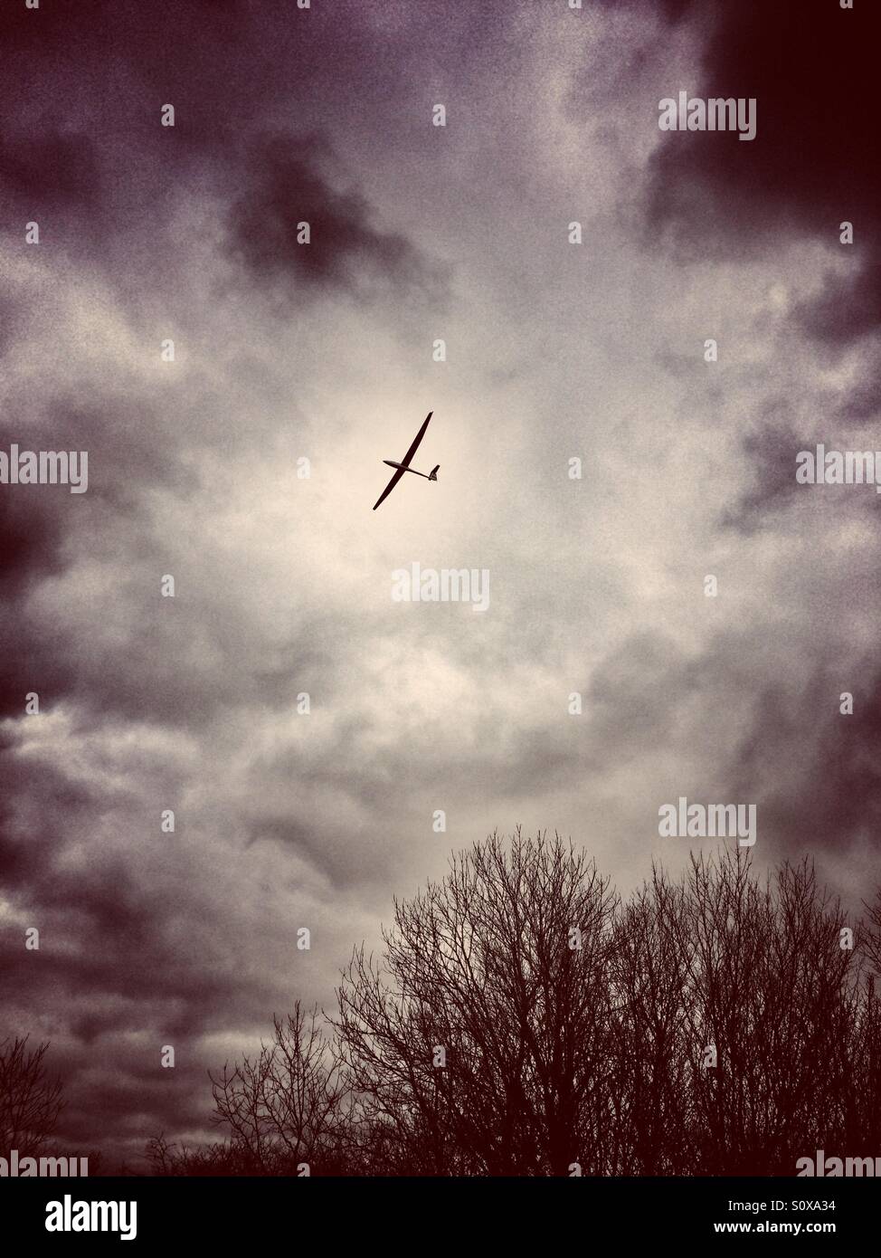 Glider flying in the sky hi-res stock photography and images - Alamy
