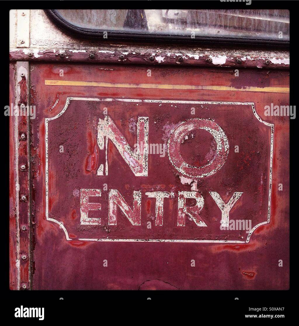 No entry letters hi-res stock photography and images - Alamy