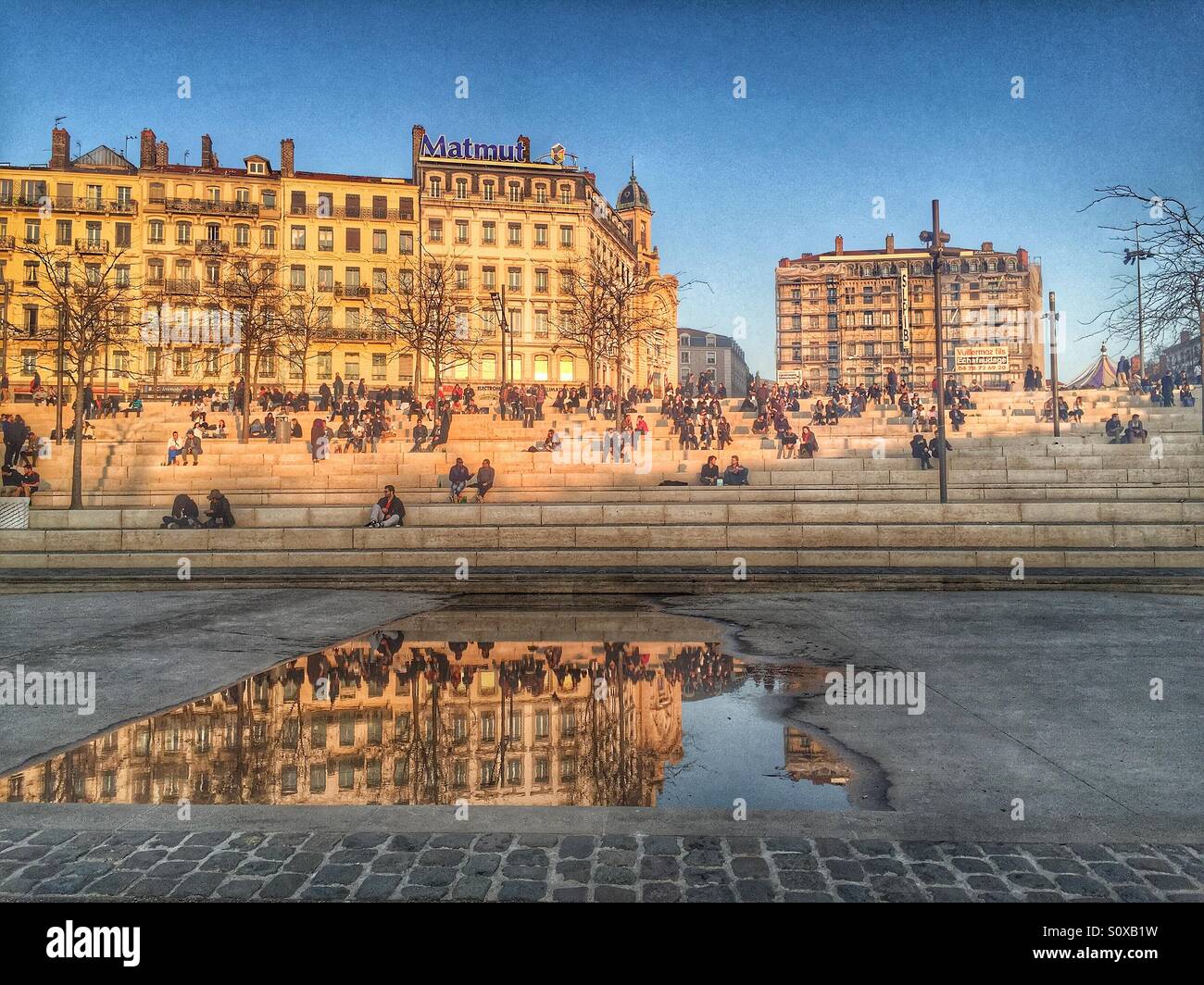 People relaxing on the verges, Guillotiere, Lyon,France Stock Photo - Alamy