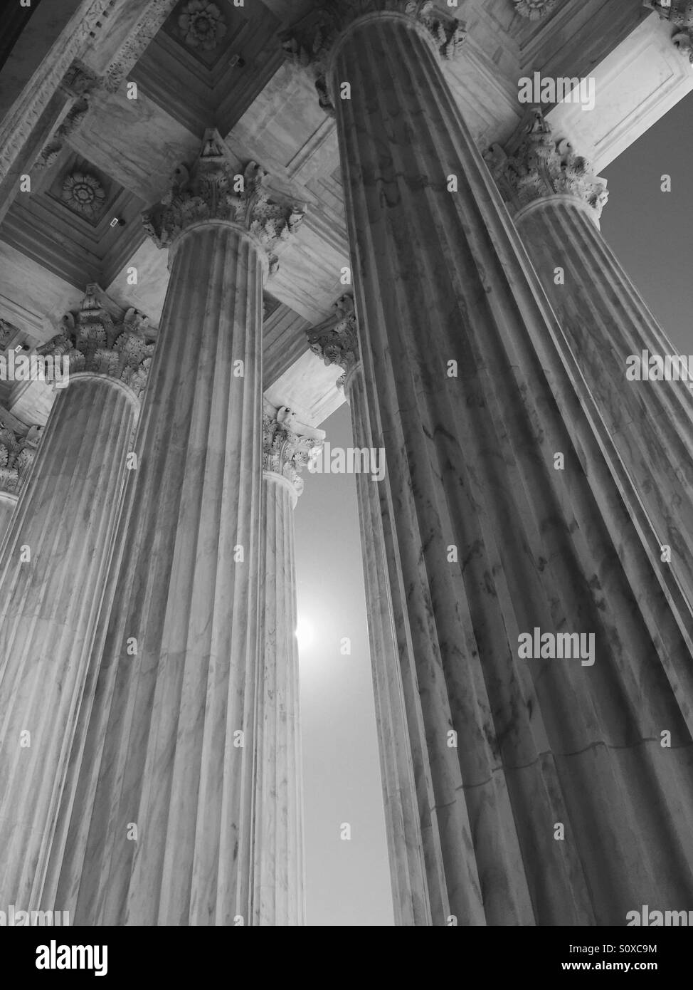 Pillars of justice Stock Photo - Alamy