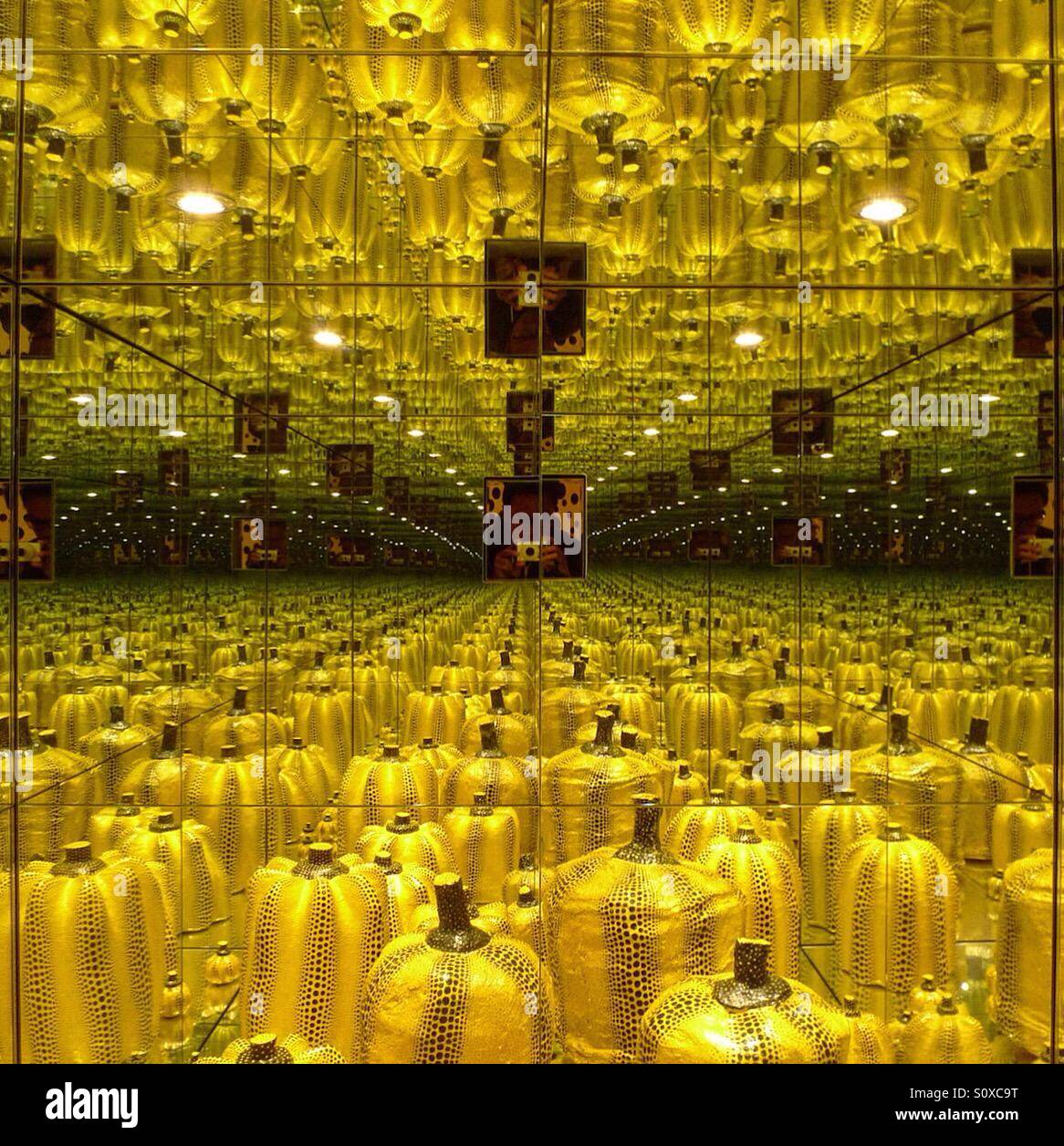 Yellow art installation Stock Photo - Alamy