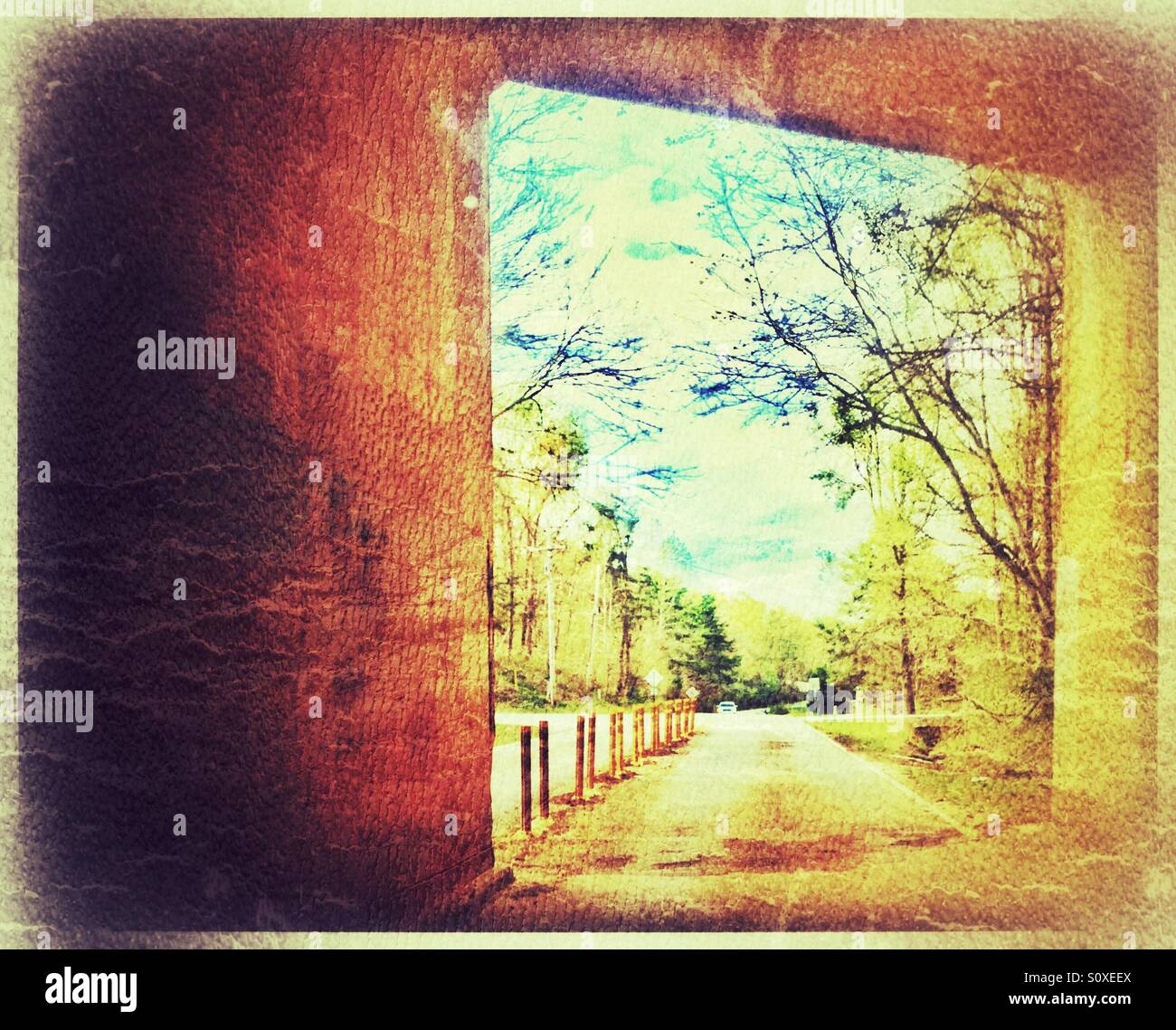 View through a tunnel Stock Photo - Alamy