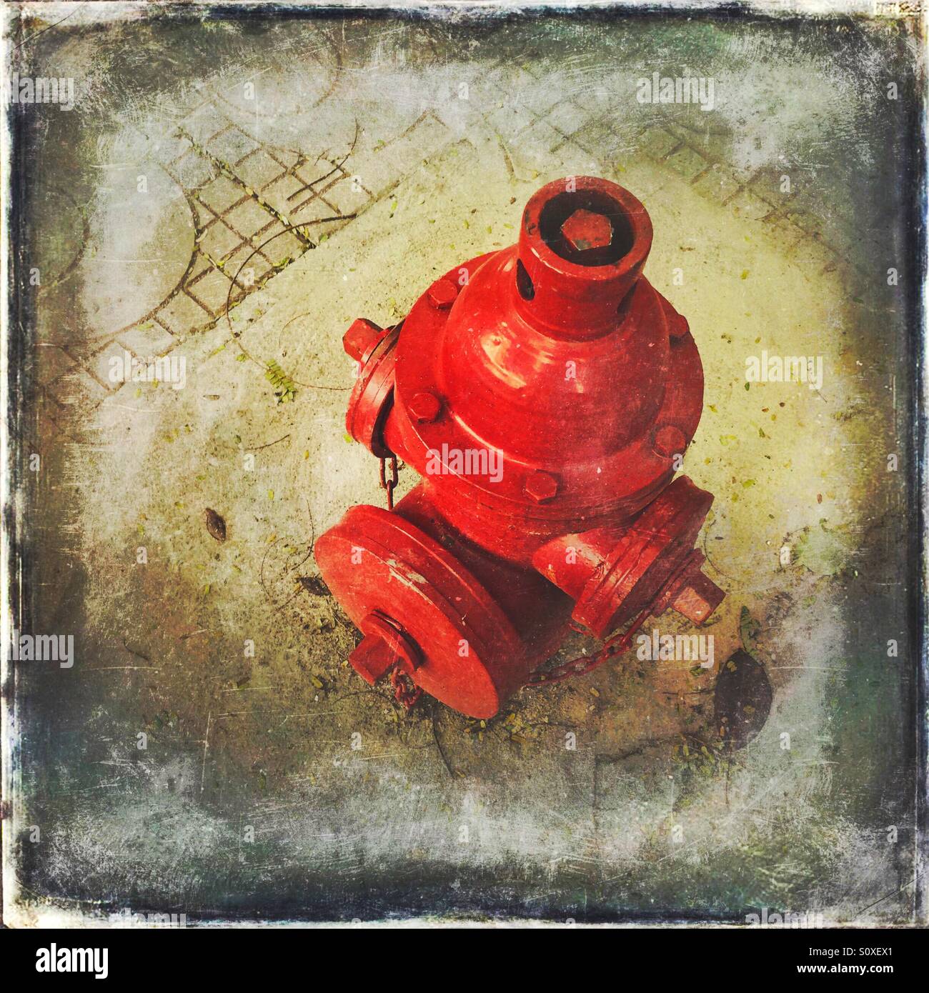 Red fire hydrant Stock Photo - Alamy