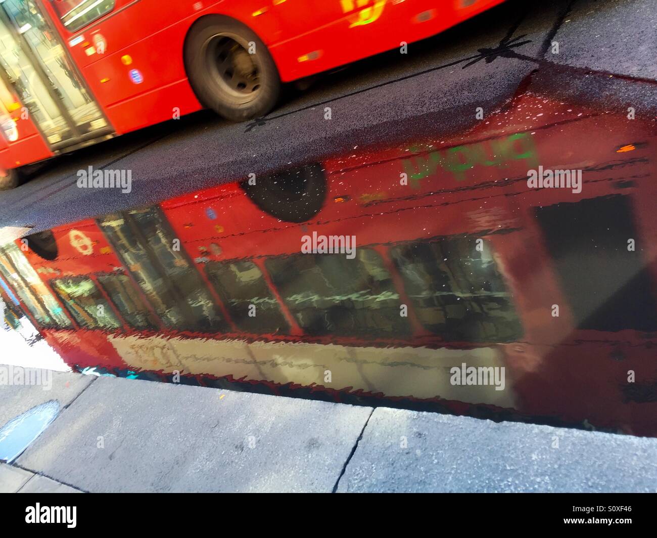London Bus Puddle High Resolution Stock Photography and Images - Alamy