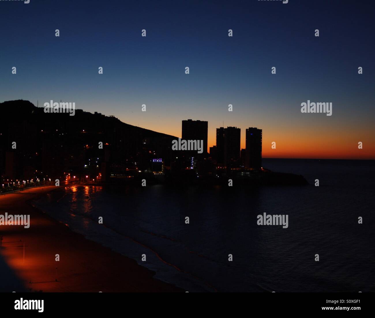 Benidorm silhouette hi-res stock photography and images - Alamy