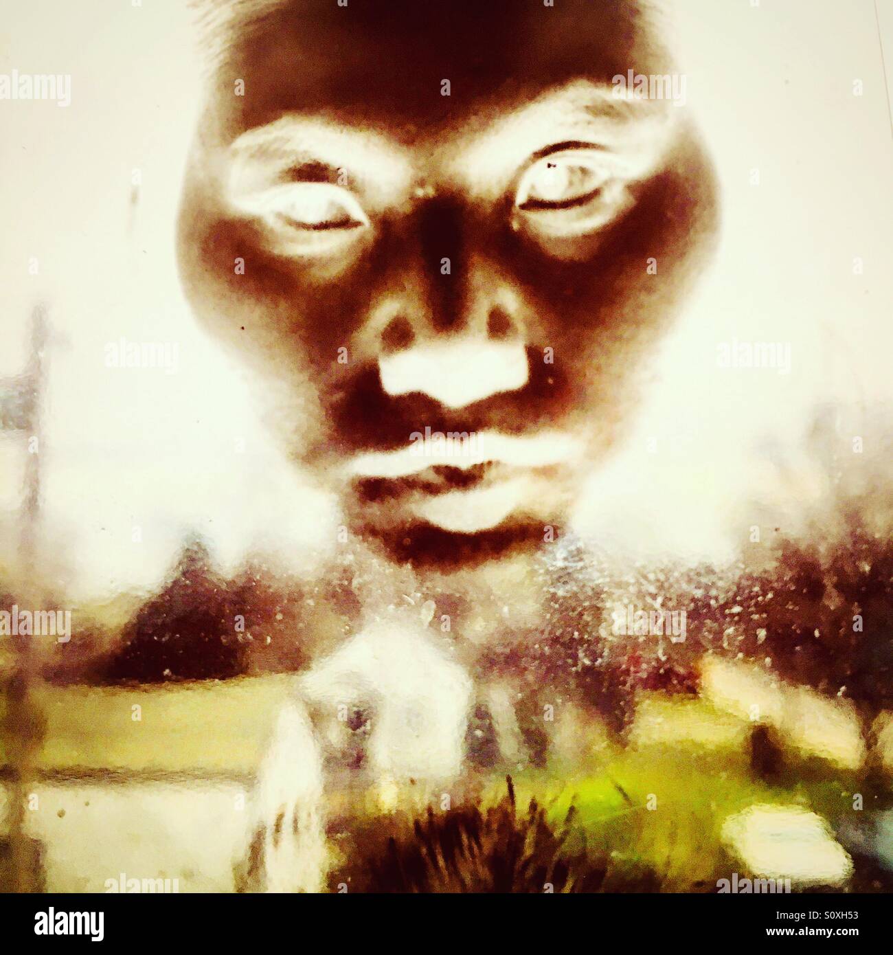 Floating face hi-res stock photography and images - Alamy