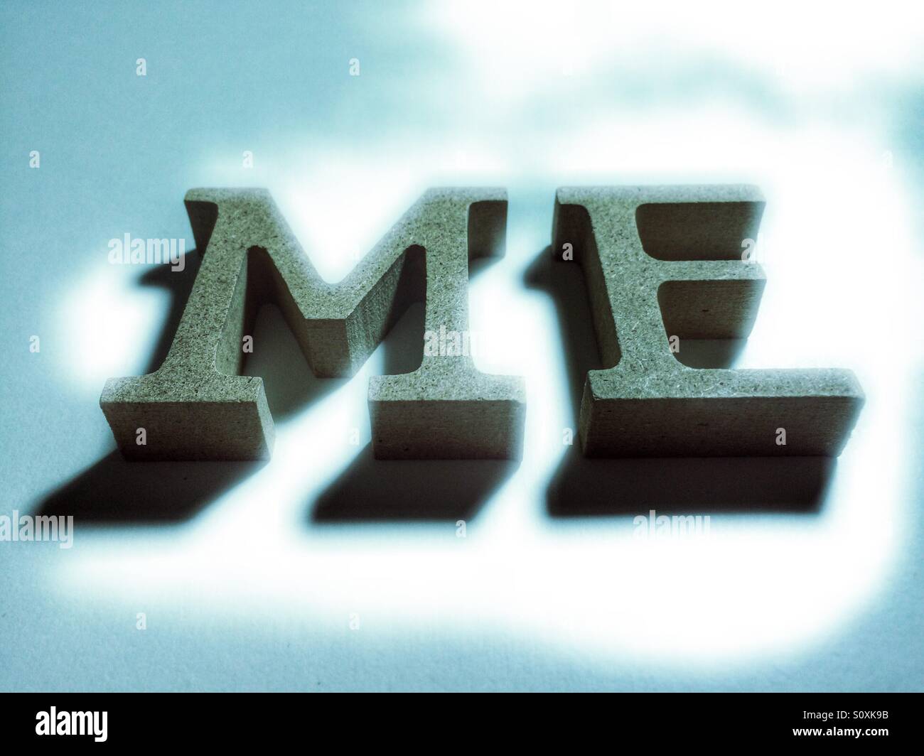 ME in letters Stock Photo - Alamy