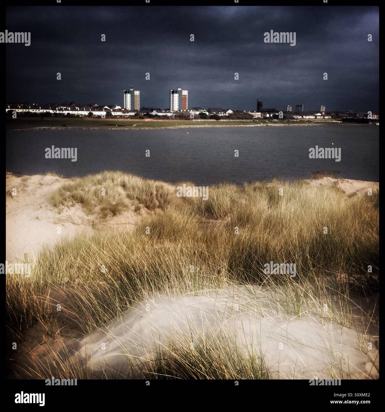 Sand dunes on Crosby Beach, Liverpool, England Stock Photo - Alamy