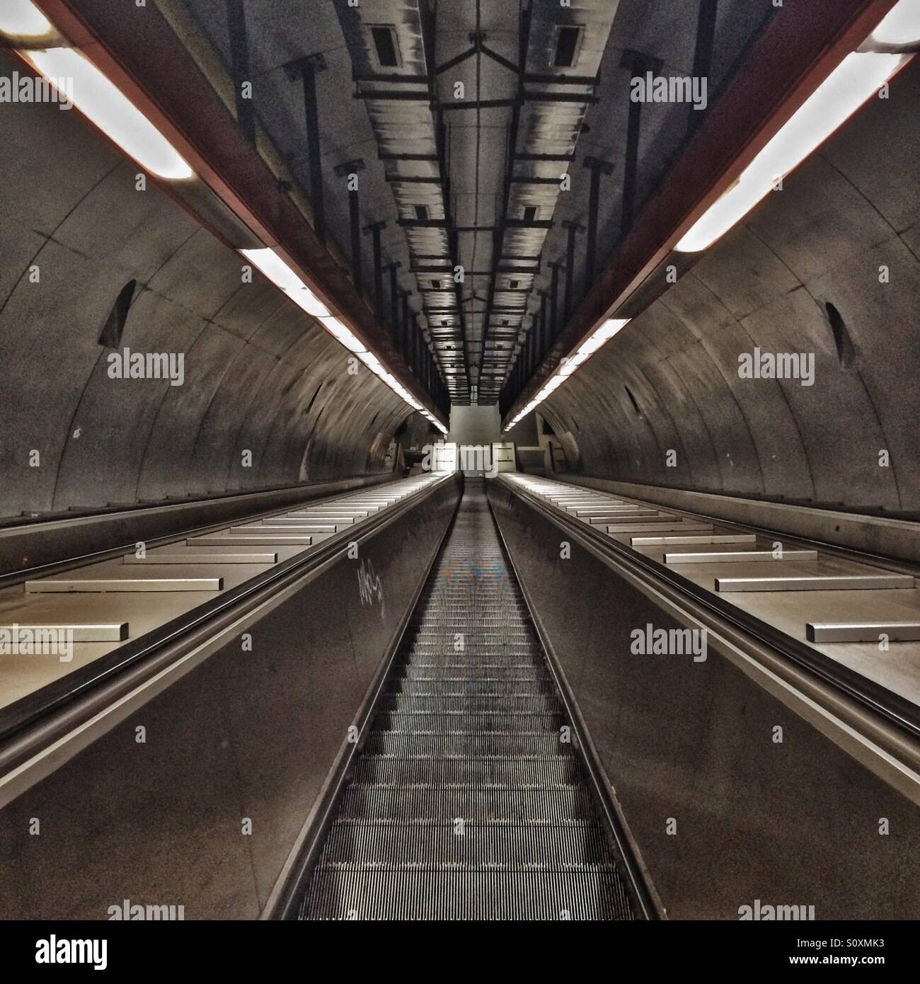 Underground stairs in Rome Stock Photo - Alamy