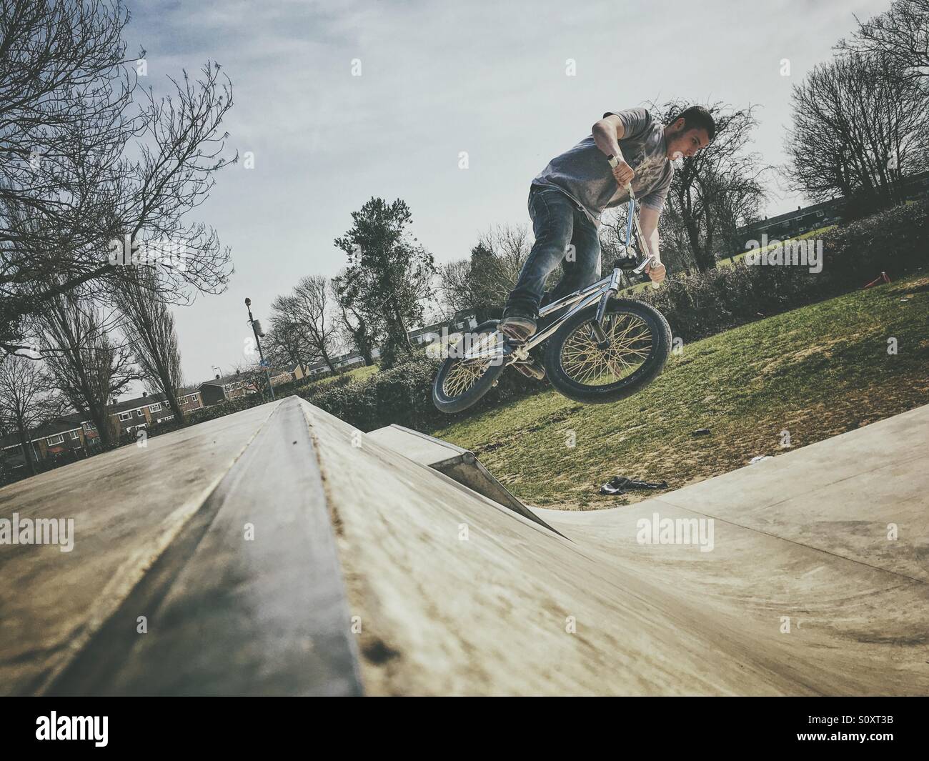 Trick with bmx hi-res stock photography and images - Alamy