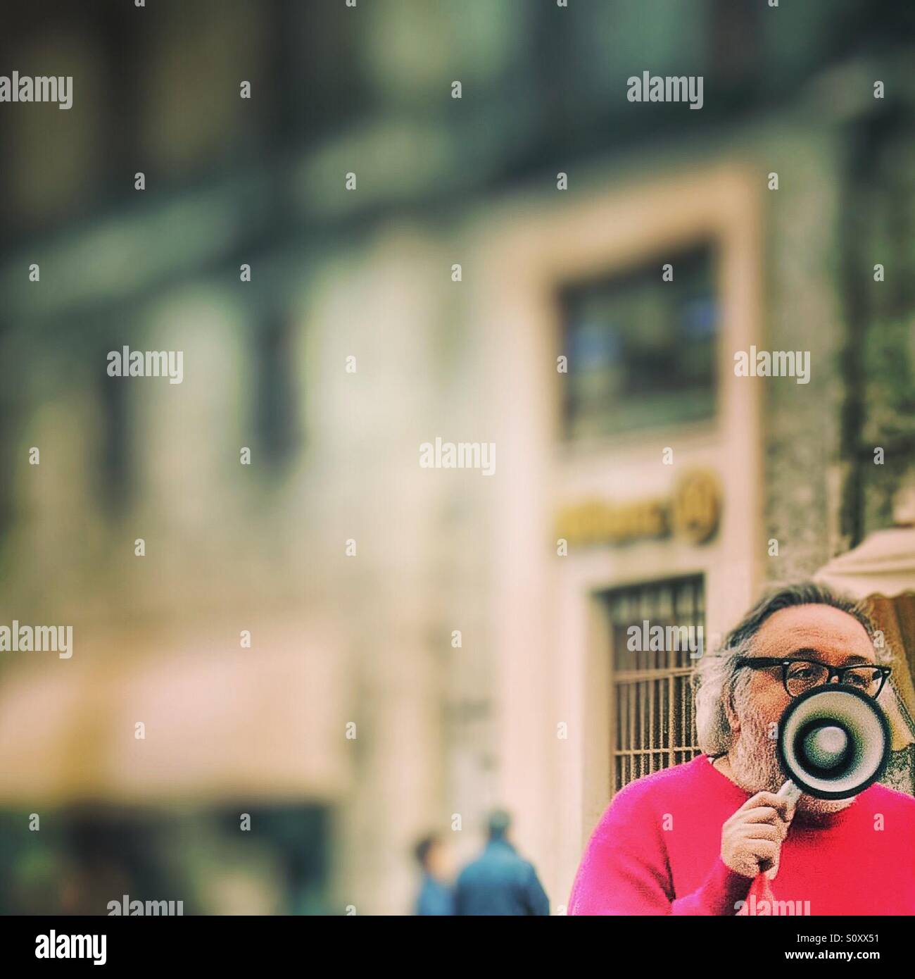 Raise your voice Stock Photo - Alamy