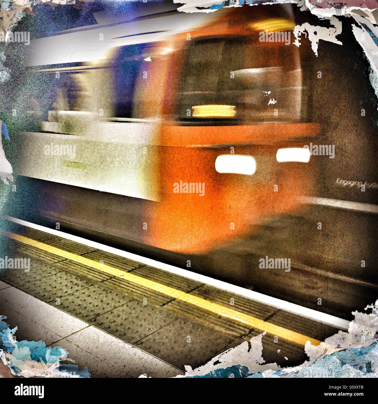 Tube train in motion hi-res stock photography and images - Alamy