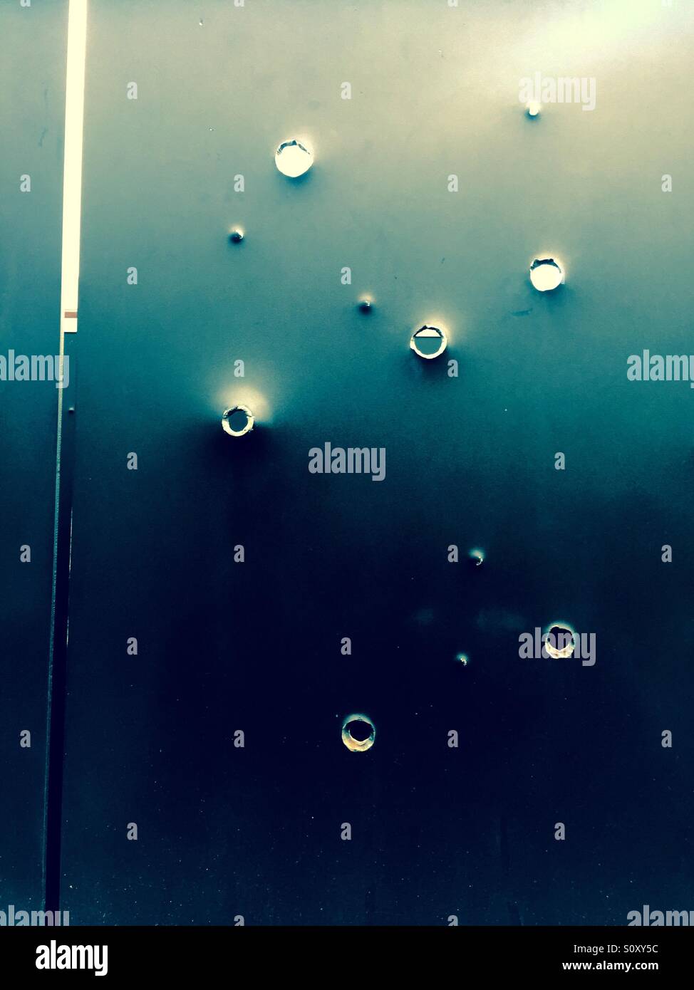 Bullet holes metal hi-res stock photography and images - Alamy
