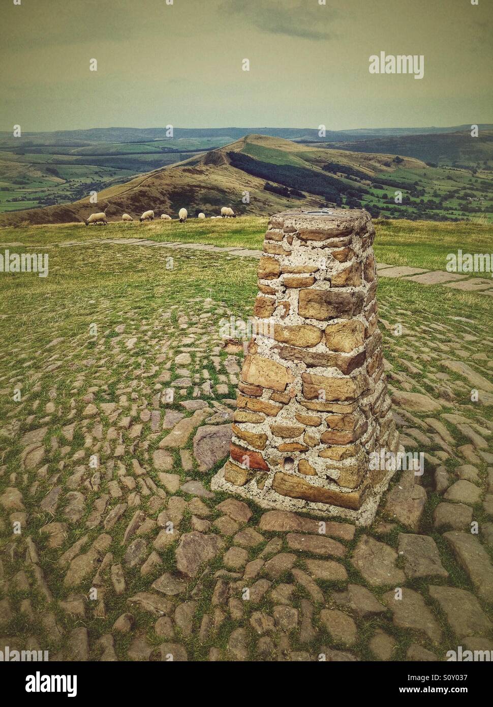 View along The Great Ridge from Mam Tor - Peak District National Park ...