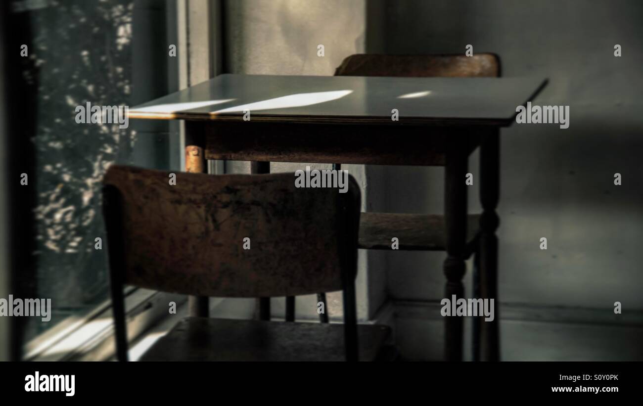 The lonely table Stock Photo - Alamy