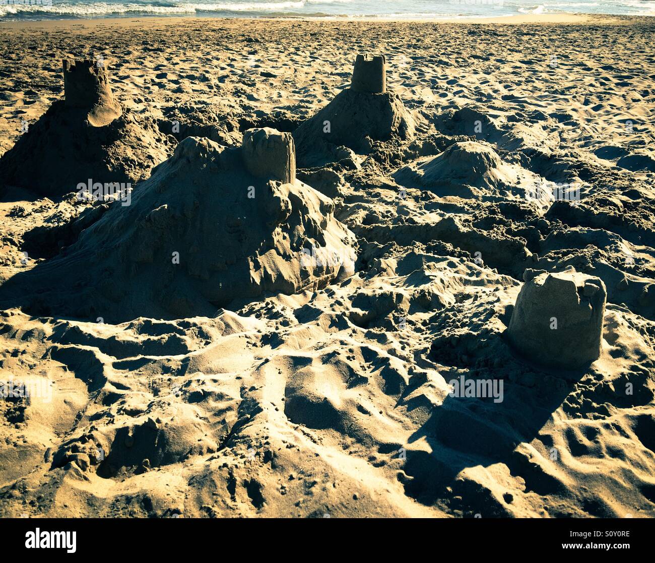 Castles in the sand Stock Photo - Alamy