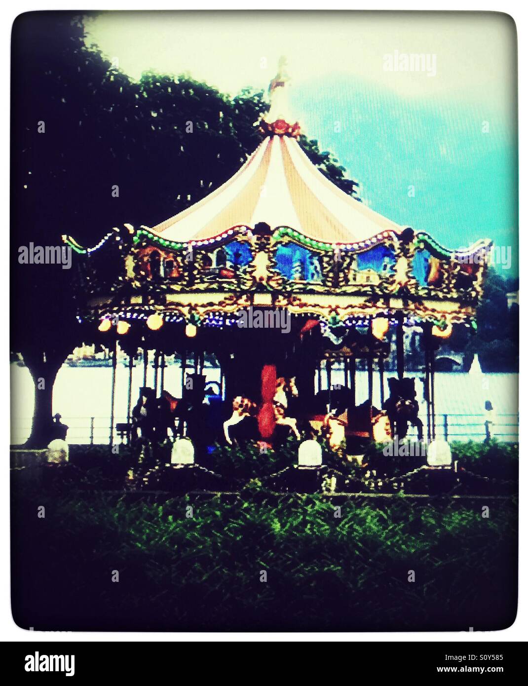 Carousel in Italy using Stock Photo - Alamy