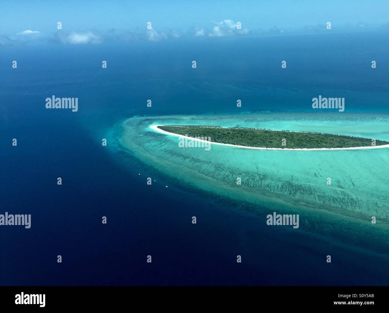 Great Barrier Reef near Gladstone, Queensland, Australia Stock Photo ...