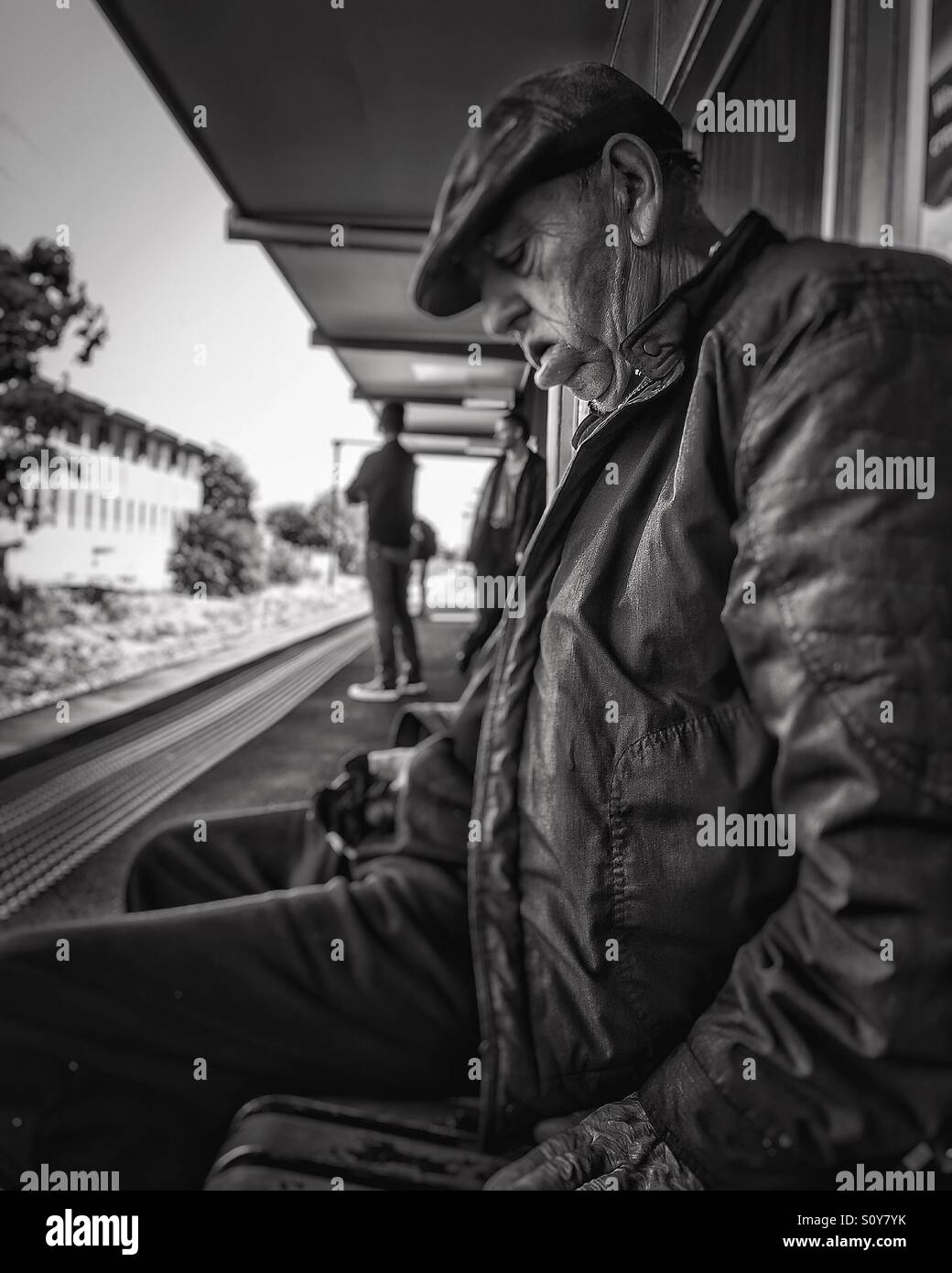 Old man train hi-res stock photography and images - Alamy