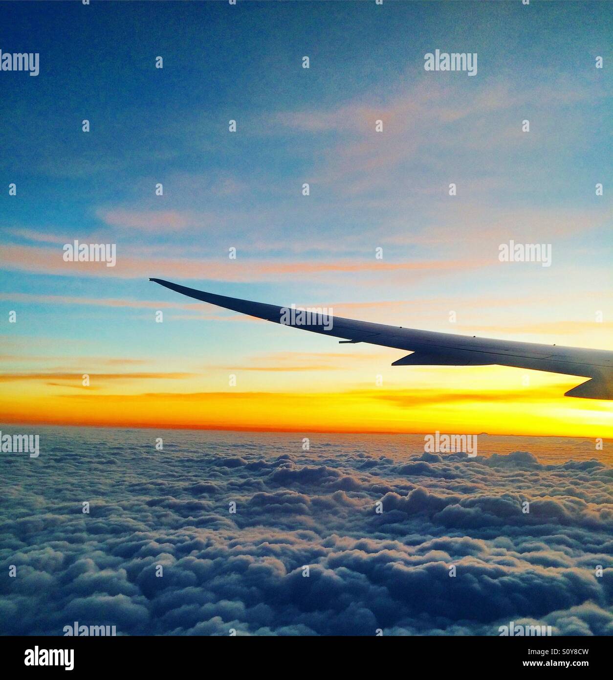 In flight window view Stock Photo - Alamy