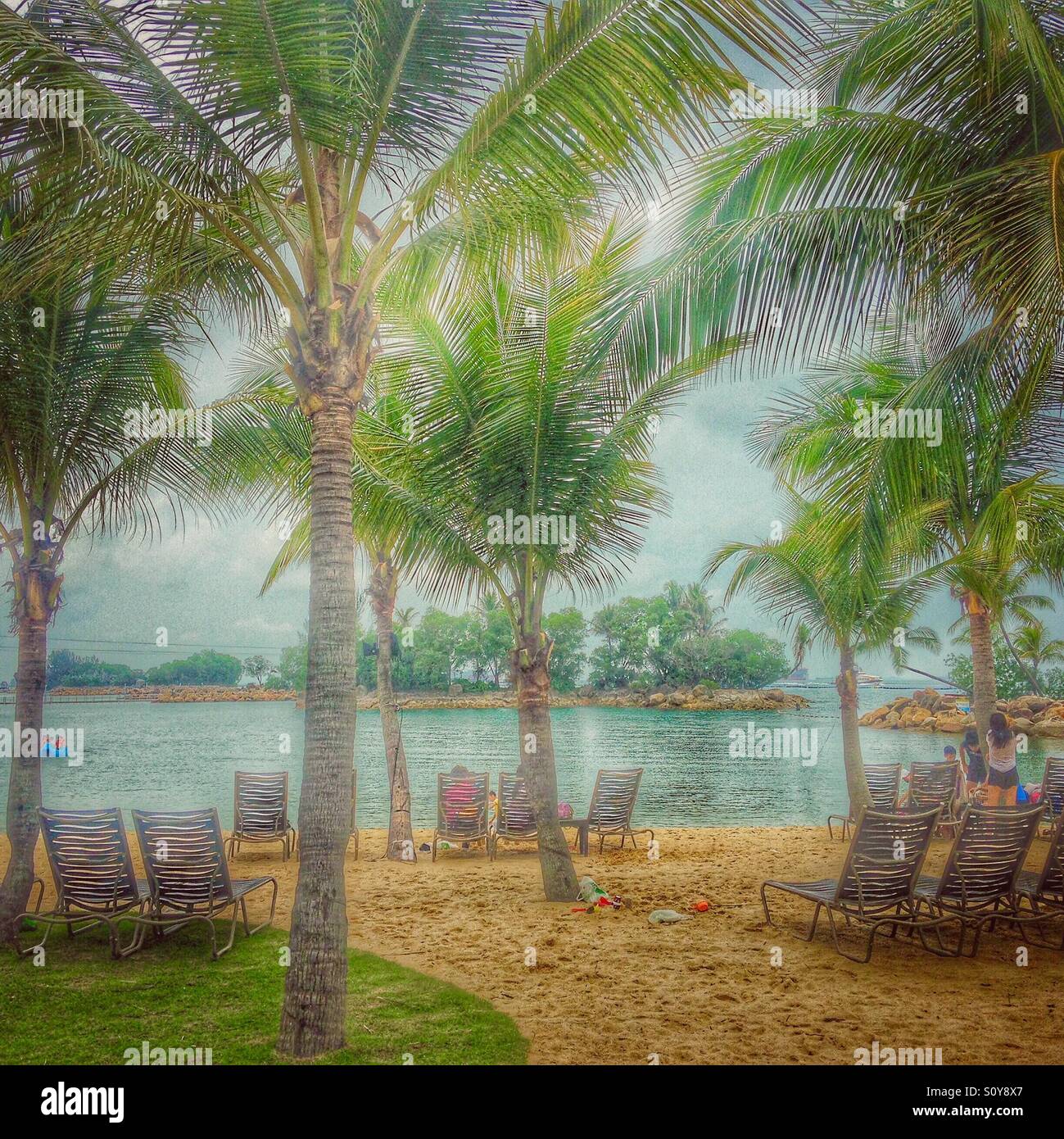 Sentosa island beach hi-res stock photography and images - Alamy