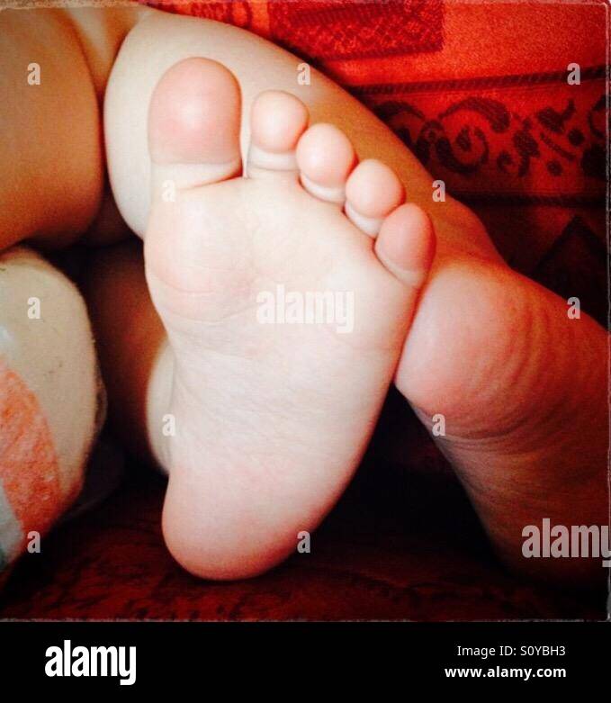 Baby feet and toes Stock Photo - Alamy