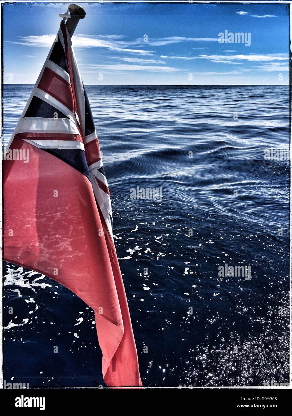 Union jack flying from flag hi-res stock photography and images - Alamy