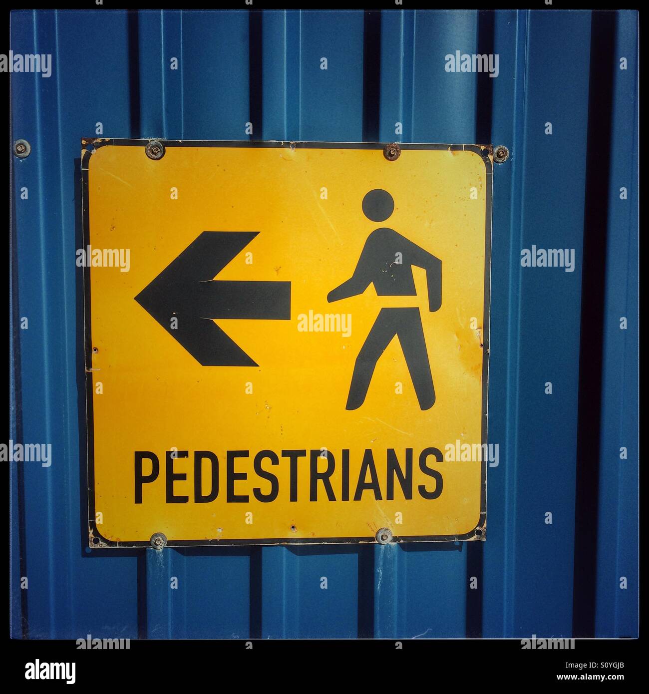 Pedestrian direction sign Stock Photo - Alamy