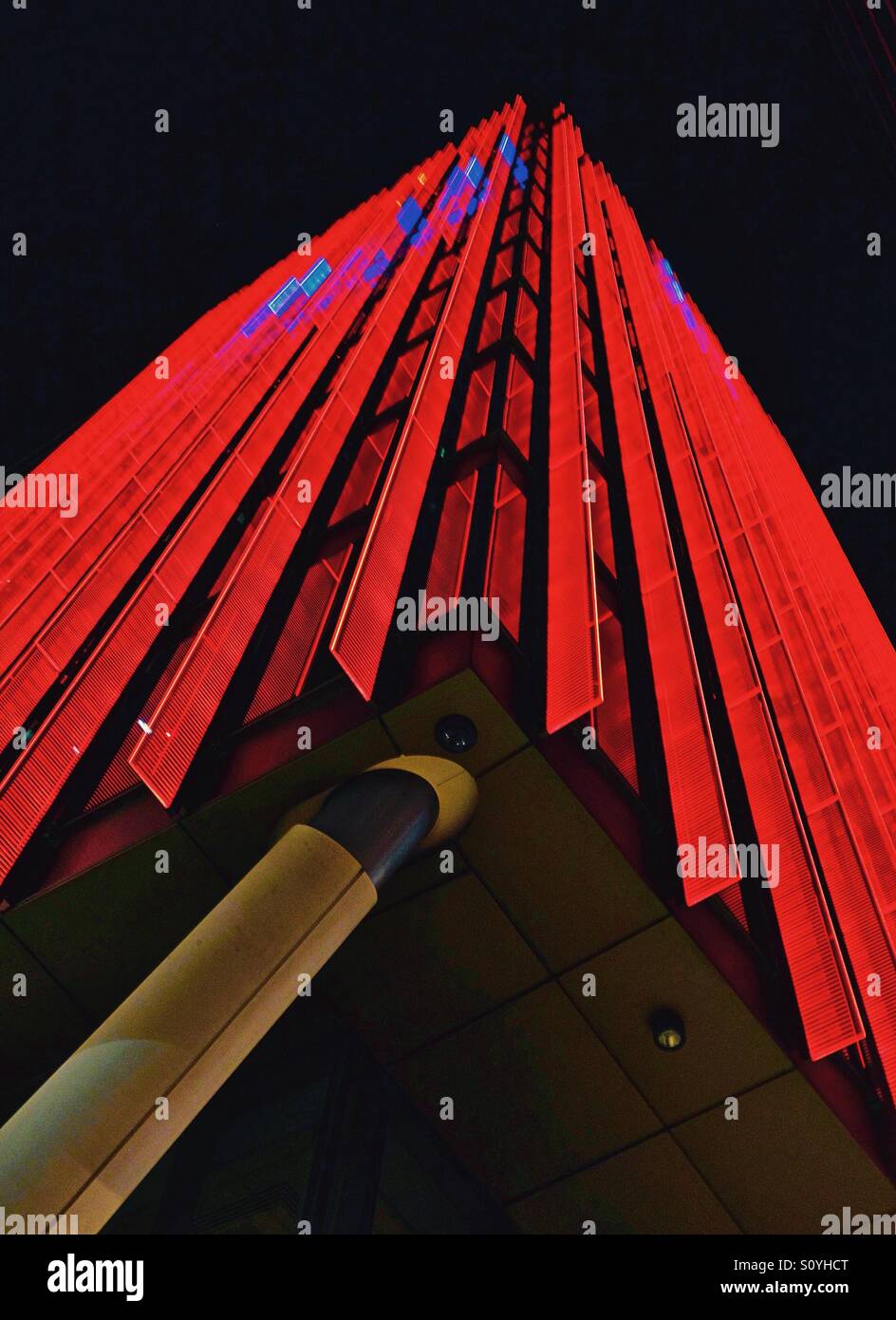Building abstract at night Stock Photo - Alamy