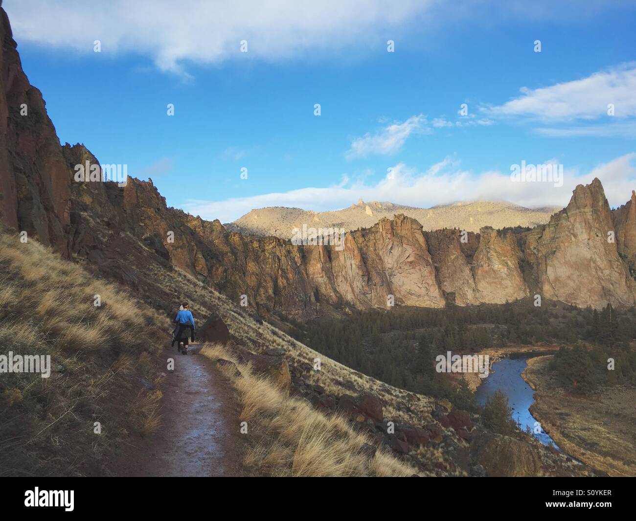 We follow the beaten path onwards and upwards on the ground while ...