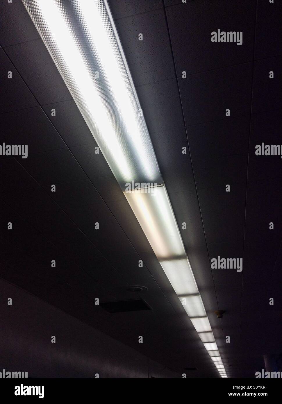 Row of ceiling lights hi-res stock photography and images - Alamy