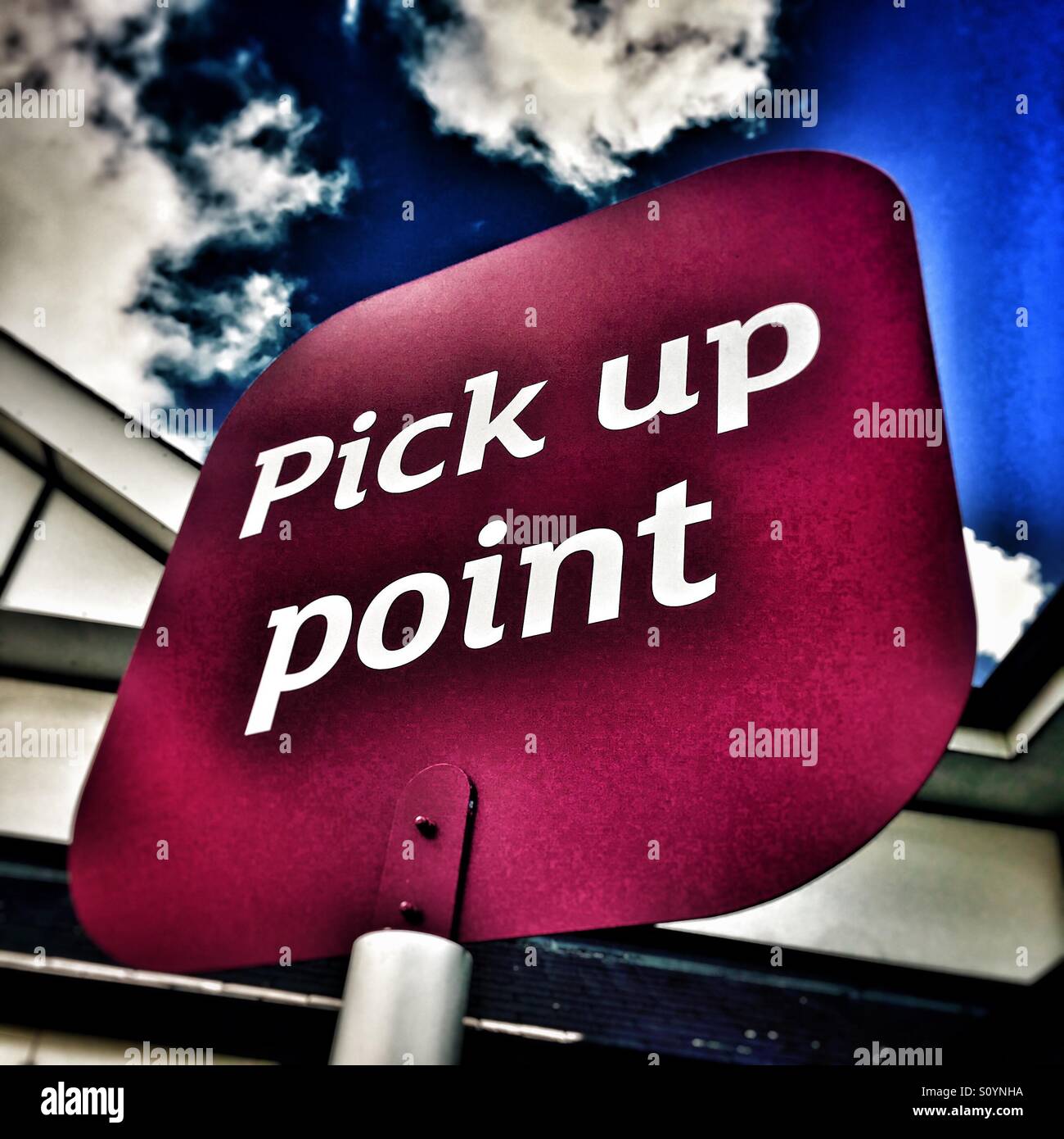 Pick up sign in supermarket car park UK Stock Photo - Alamy