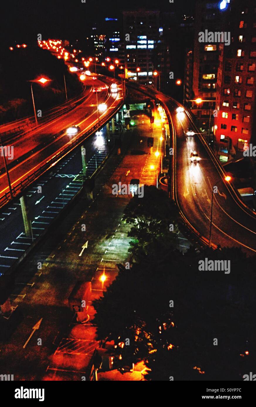 Motorway lights night hi-res stock photography and images - Alamy