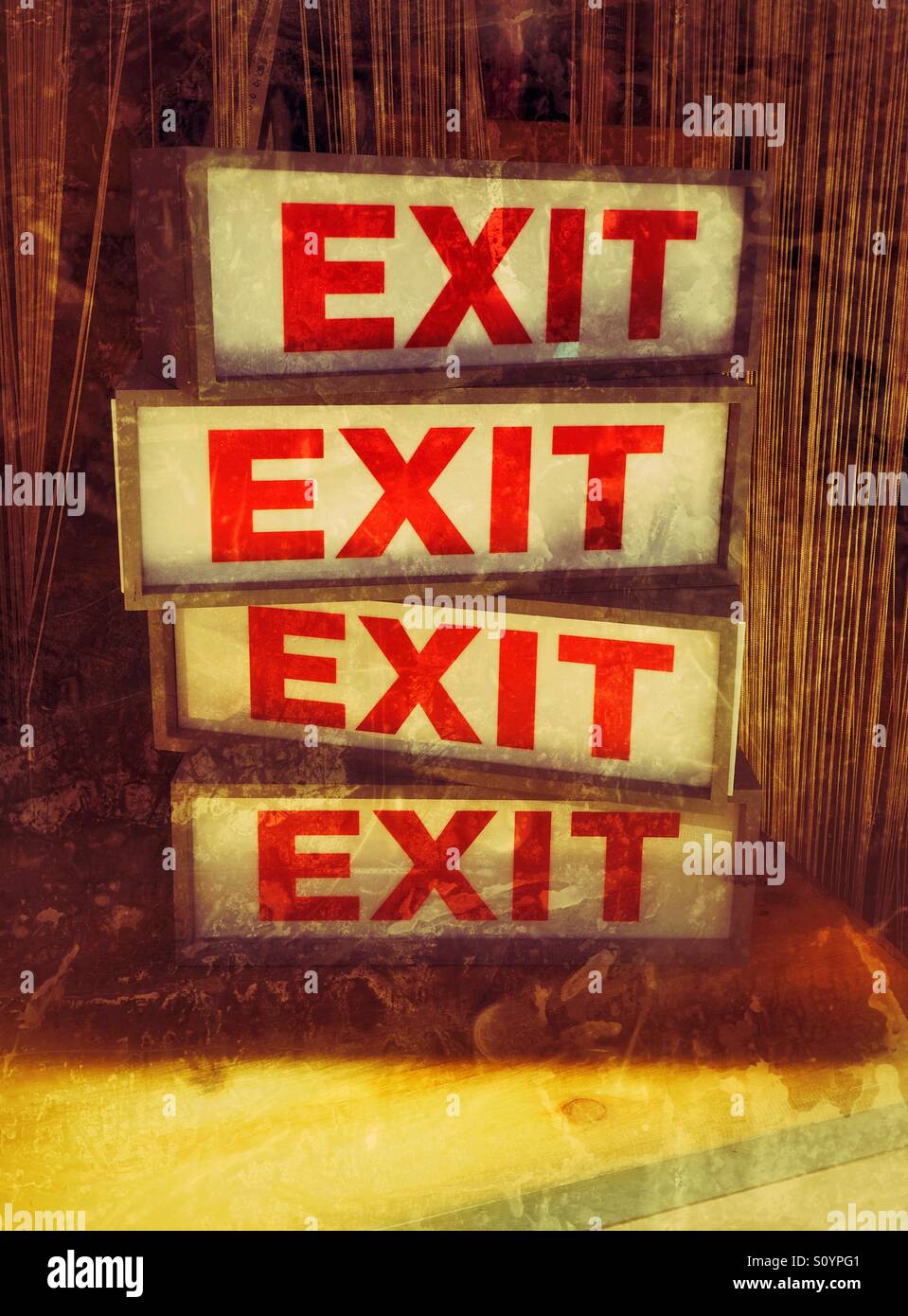 Exit letters hi-res stock photography and images - Alamy