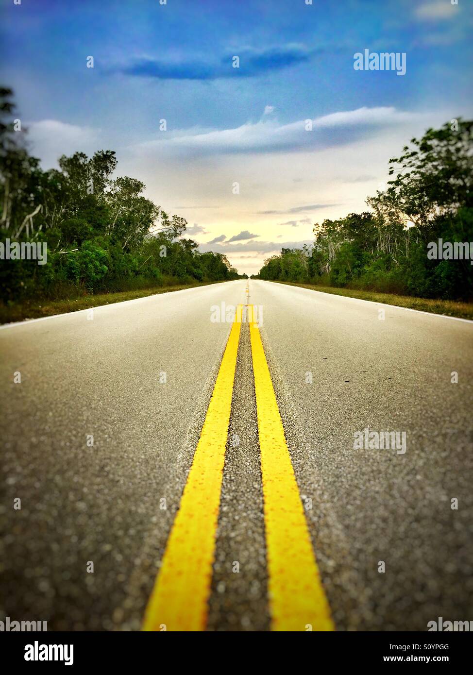 Road lines hi-res stock photography and images - Alamy