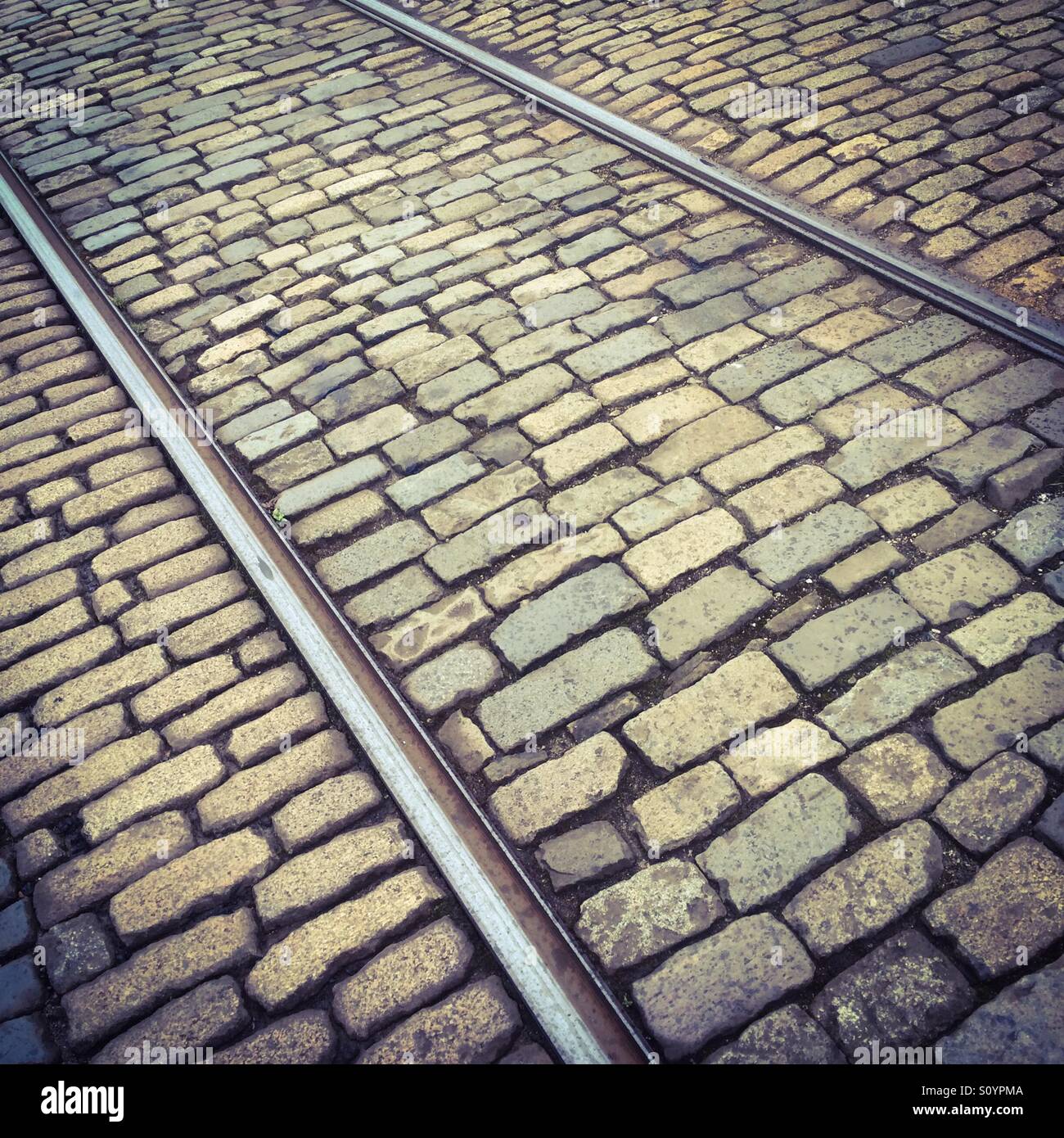 Tram rails tracks hi-res stock photography and images - Alamy