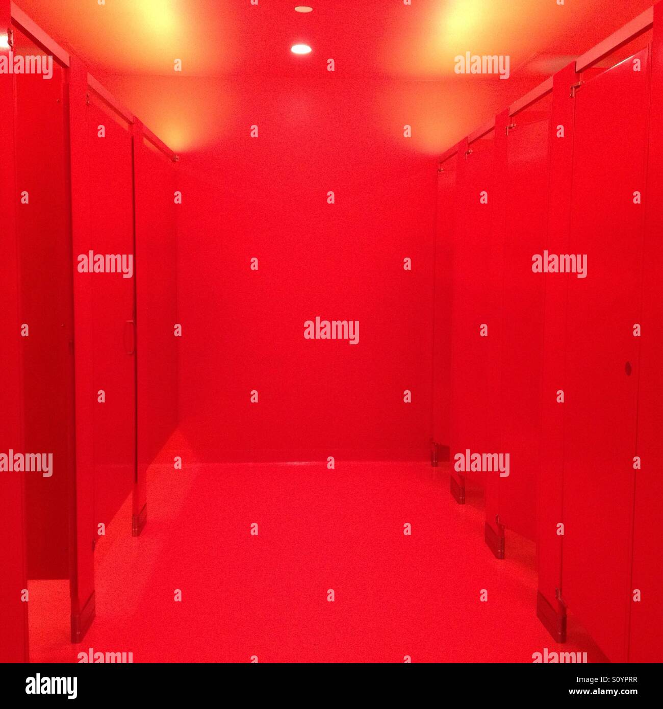 Women's red restroom at the new SFMOMA Stock Photo - Alamy
