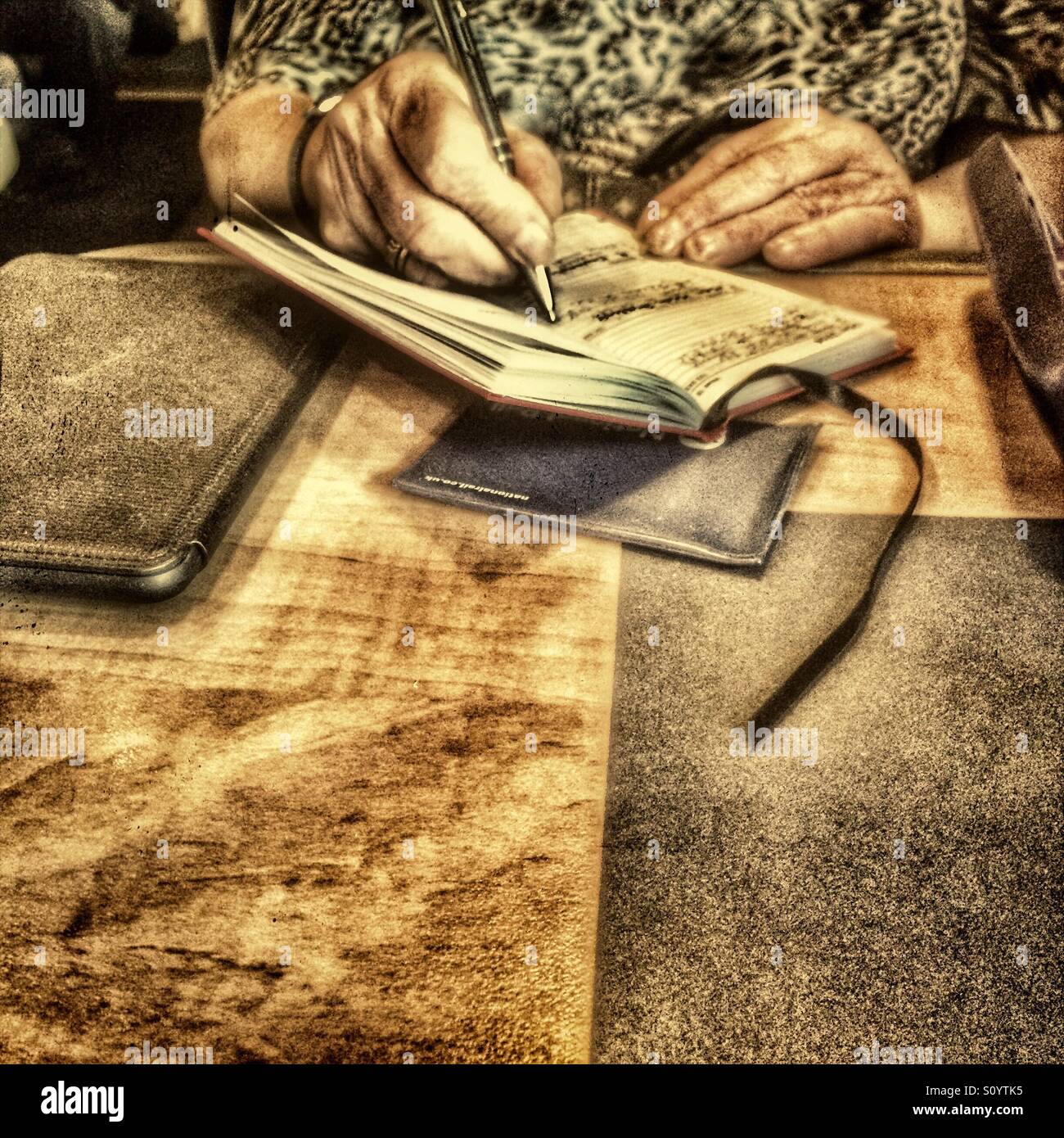 Old Diary With Writing High Resolution Stock Photography and Images - Alamy