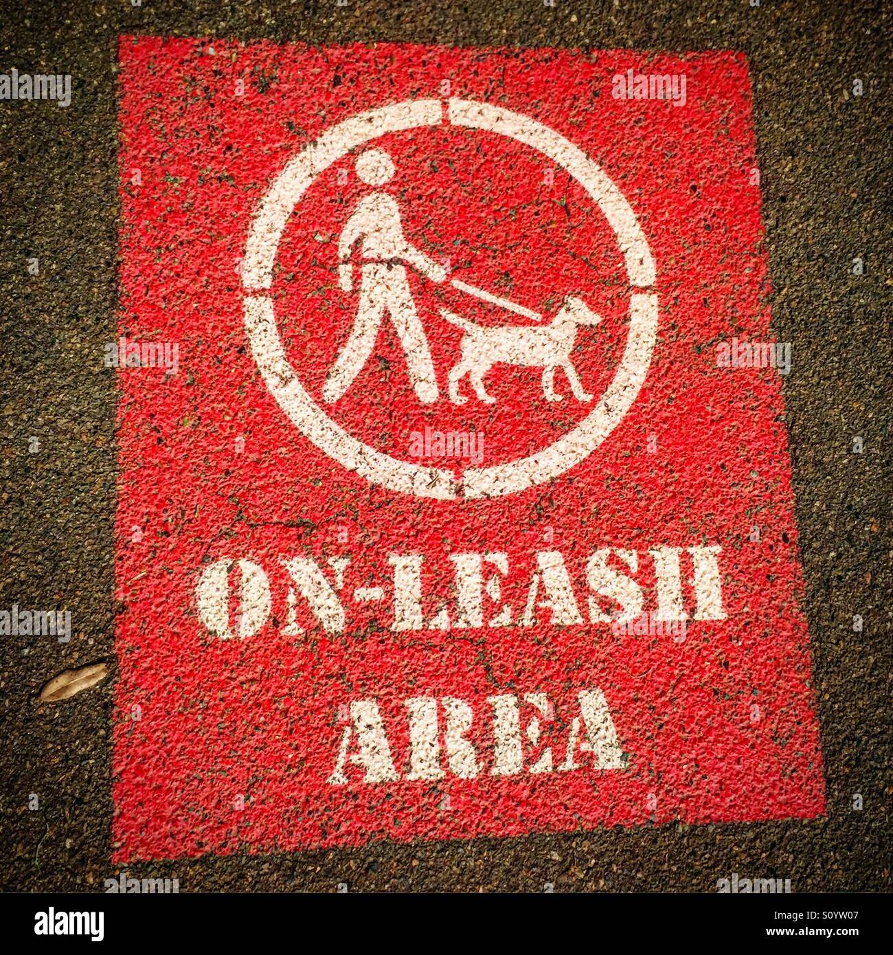 Dog Leash Sign Park High Resolution Stock Photography and Images - Alamy