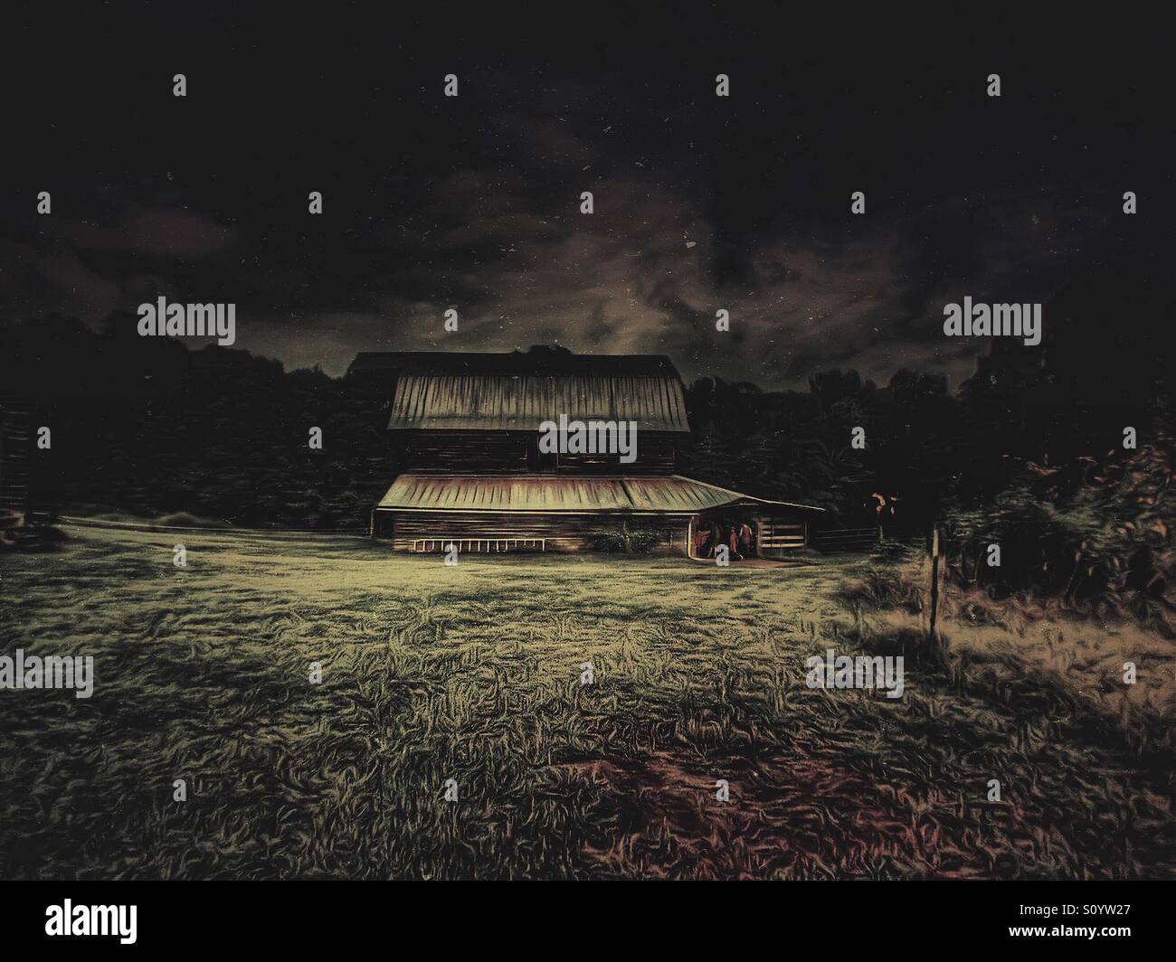 Night farm barn hi-res stock photography and images - Alamy