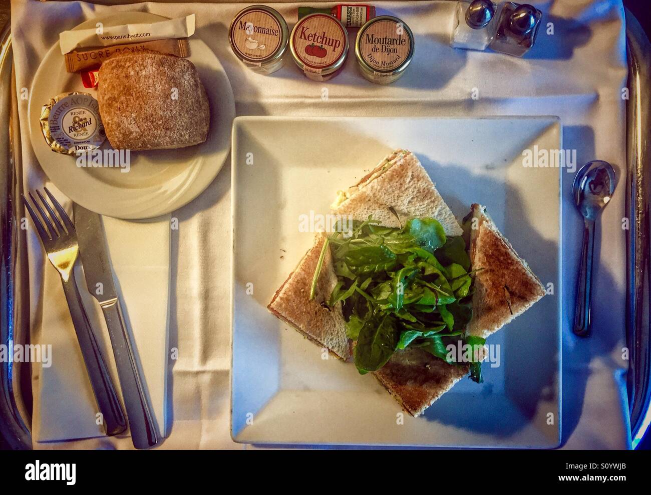Hotel room service tray hi-res stock photography and images - Alamy
