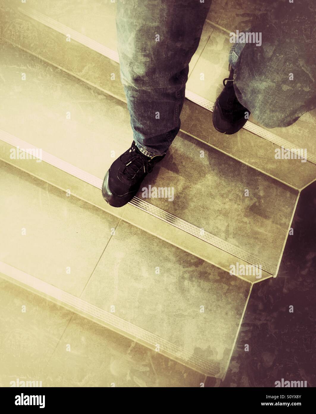 Going down stairs hi-res stock photography and images - Alamy