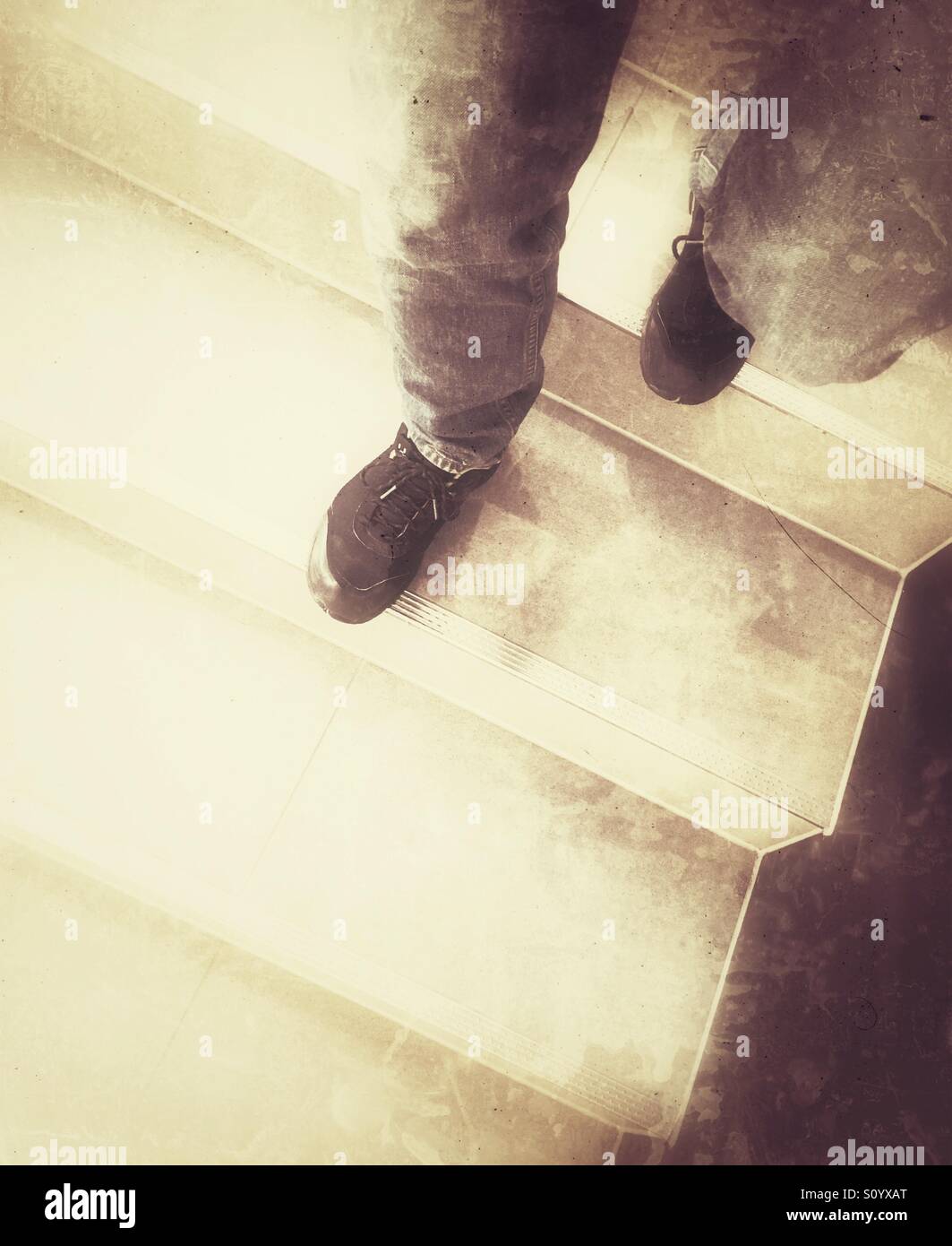 Going down stairs hi-res stock photography and images - Alamy