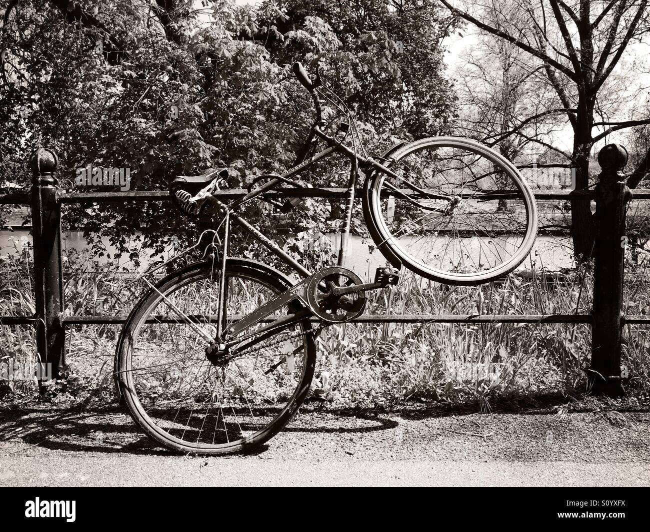 Bike railing hi-res stock photography and images - Alamy