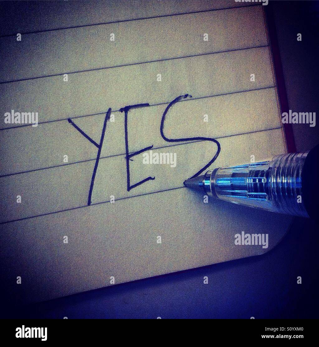 Word yes hi-res stock photography and images - Alamy