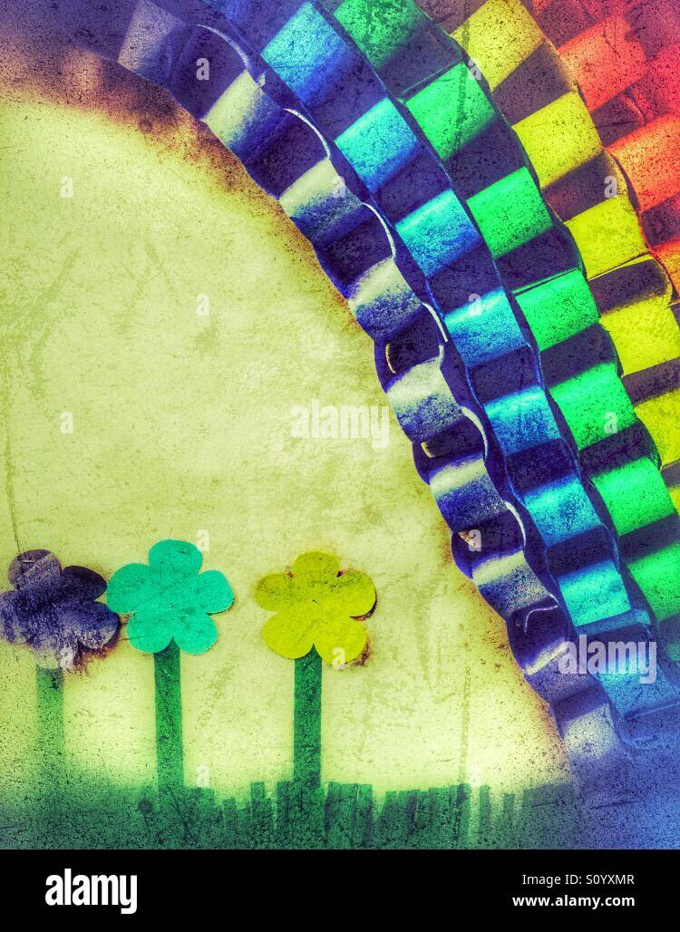 A rainbow display of flowers hi-res stock photography and images - Alamy